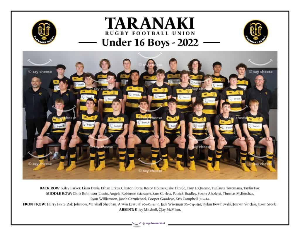 2022 Taranaki Under 16 Boys | Say Cheese
