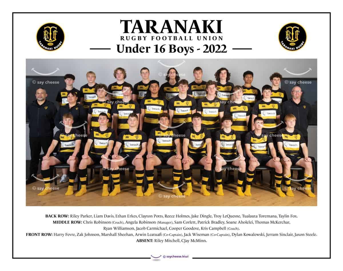 2022 Taranaki Under 16 Boys | Say Cheese